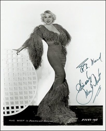 Mae West Autograph (Click for full image) | Best Movie Posters