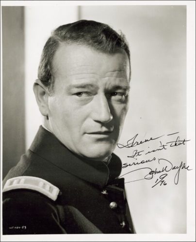 John Wayne Autograph (Click for full image) | Best Movie Posters