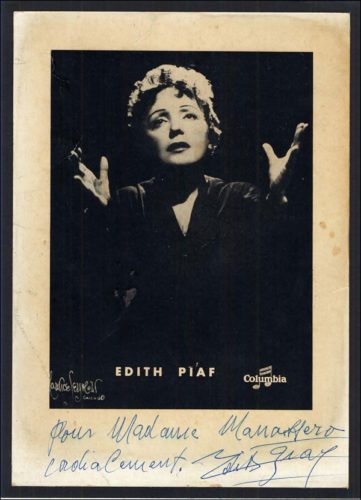 Edith Piaf Autograph (Click for full image) | Best Movie Posters